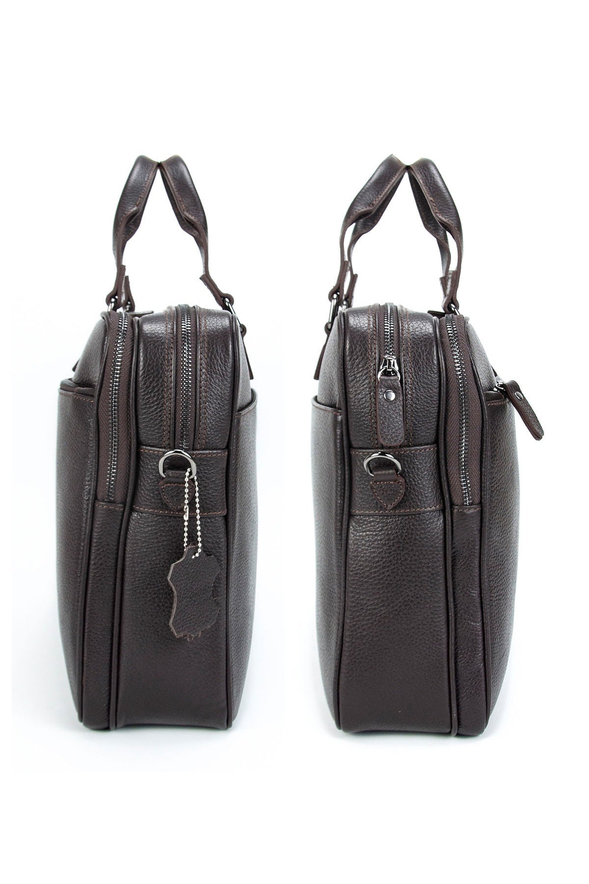 Brown Leather Briefcase: Cow Leather Laptop Shoulder Bag - Etsy