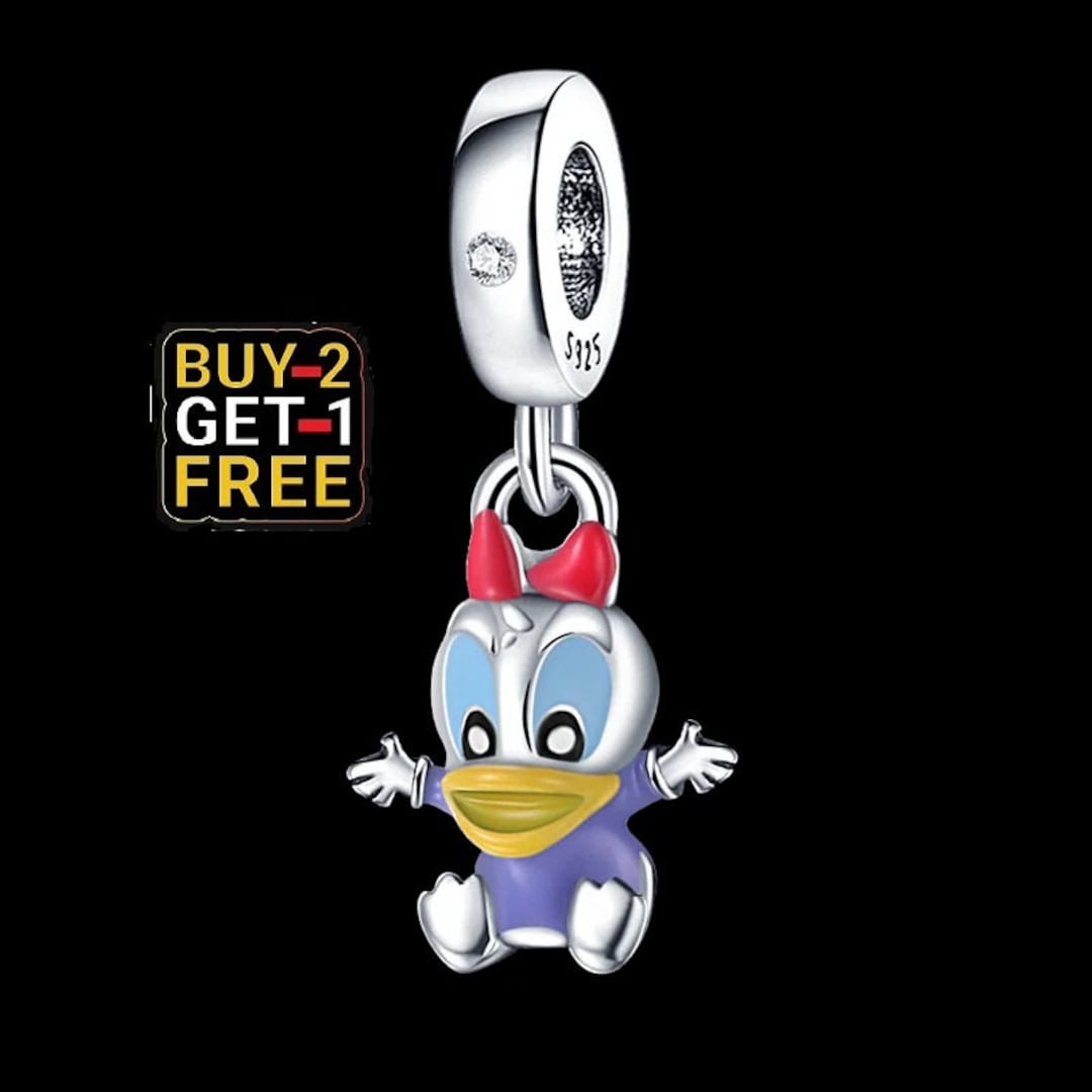 925 Sterling Silver Princess Daisy Duck Dangle Charm: Pandora ...