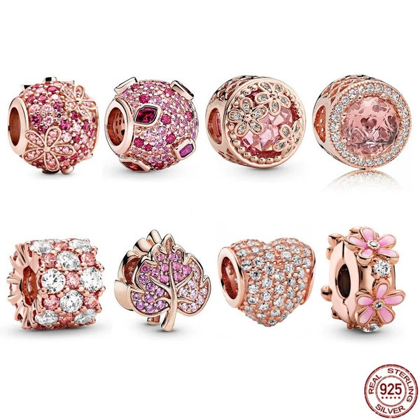 Rose Gold Charms Pandora Bracelet - Etsy