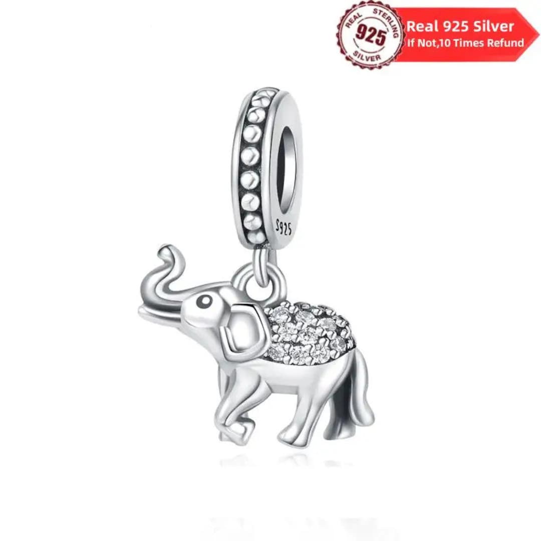 PR Charms 925 Sterling Silver Animals Elephants Charms Beads Fit ...