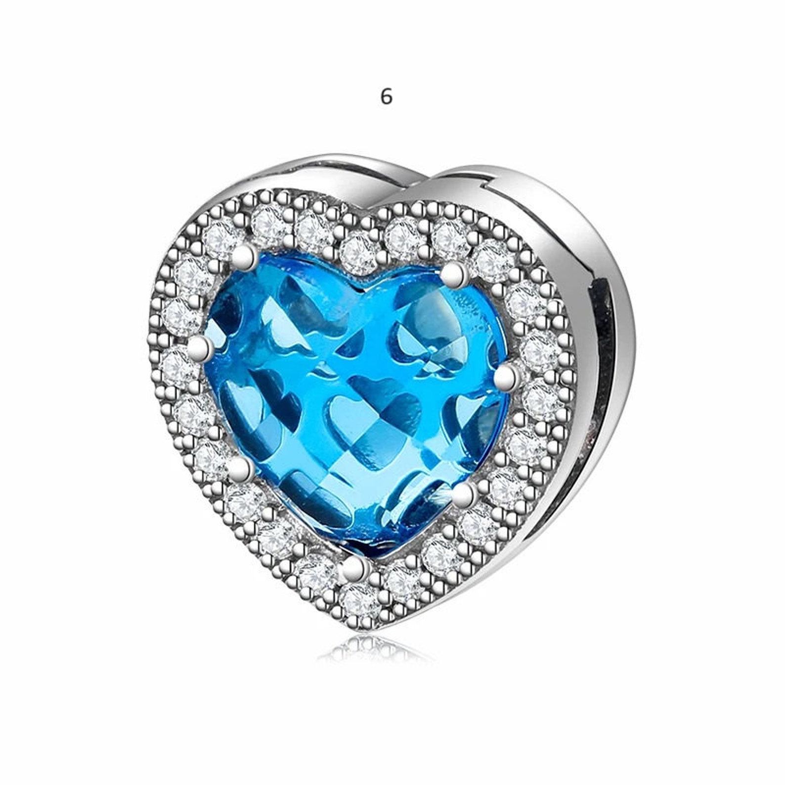 PR Charms 925 Sterling Silver | Heart Shape Clip Charms Beads ...