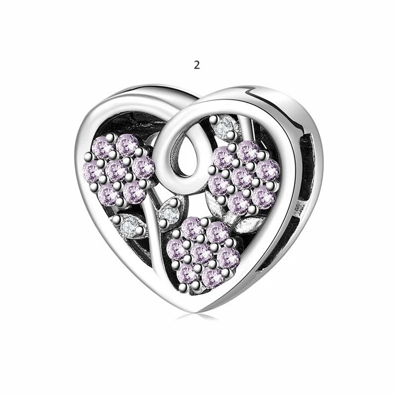 PR Charms 925 Sterling Silver | Heart Shape Clip Charms Beads ...