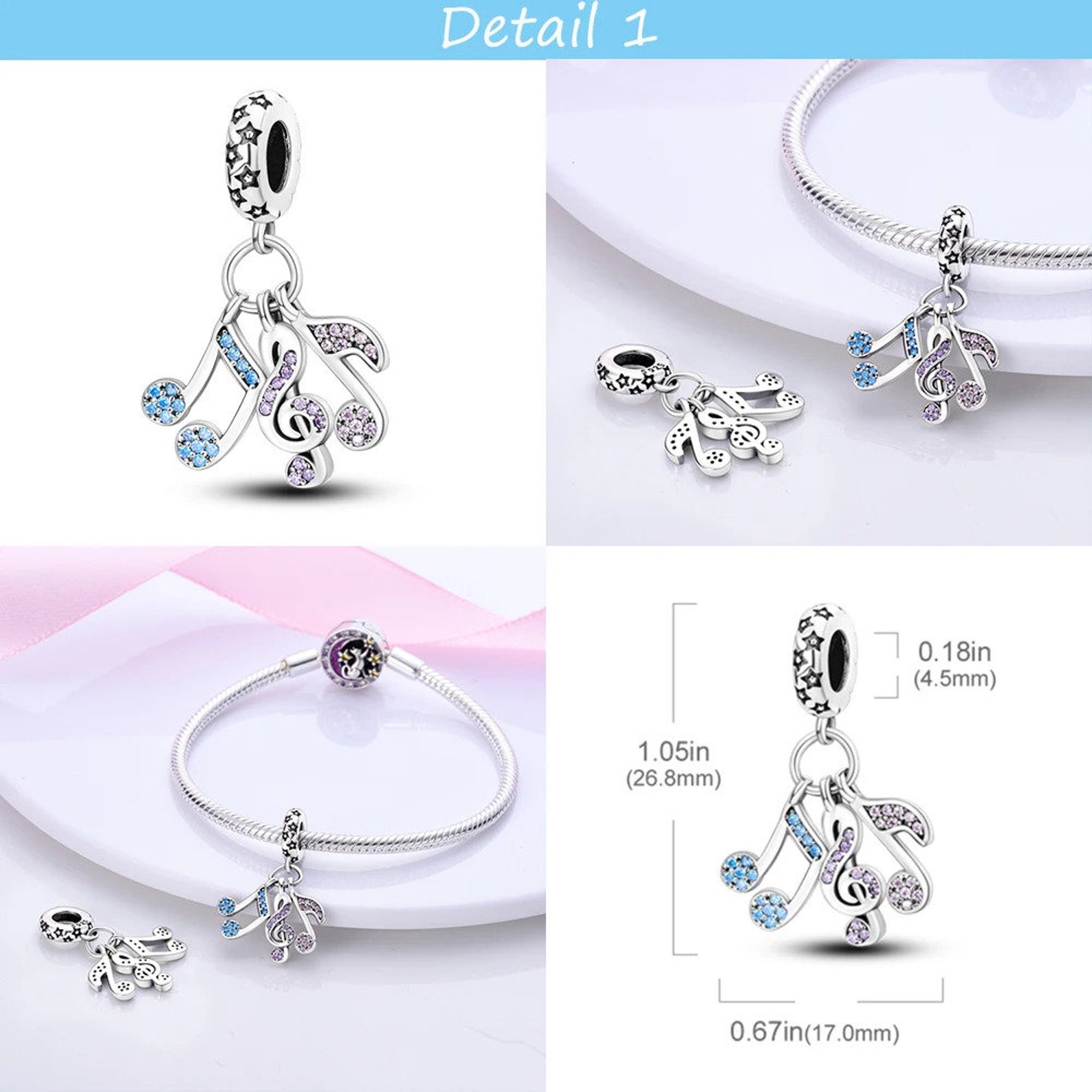 925 Sterling Silver Music Charms: Guitar, Microphone, Earphones - Etsy