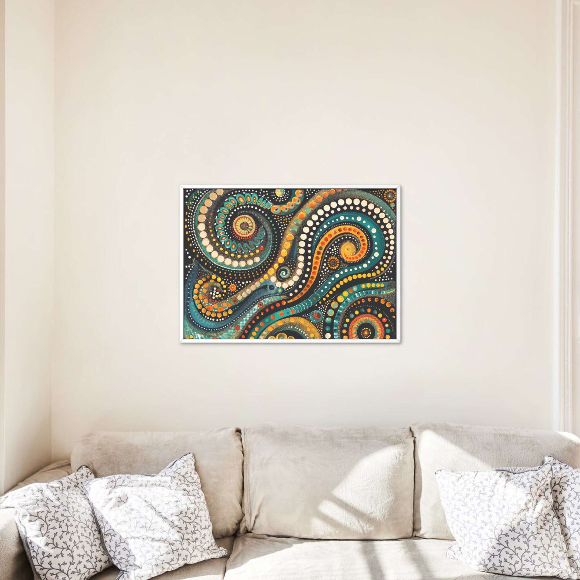 Vibrant Aboriginal-inspired Wall Art Digital Download Colorful ...