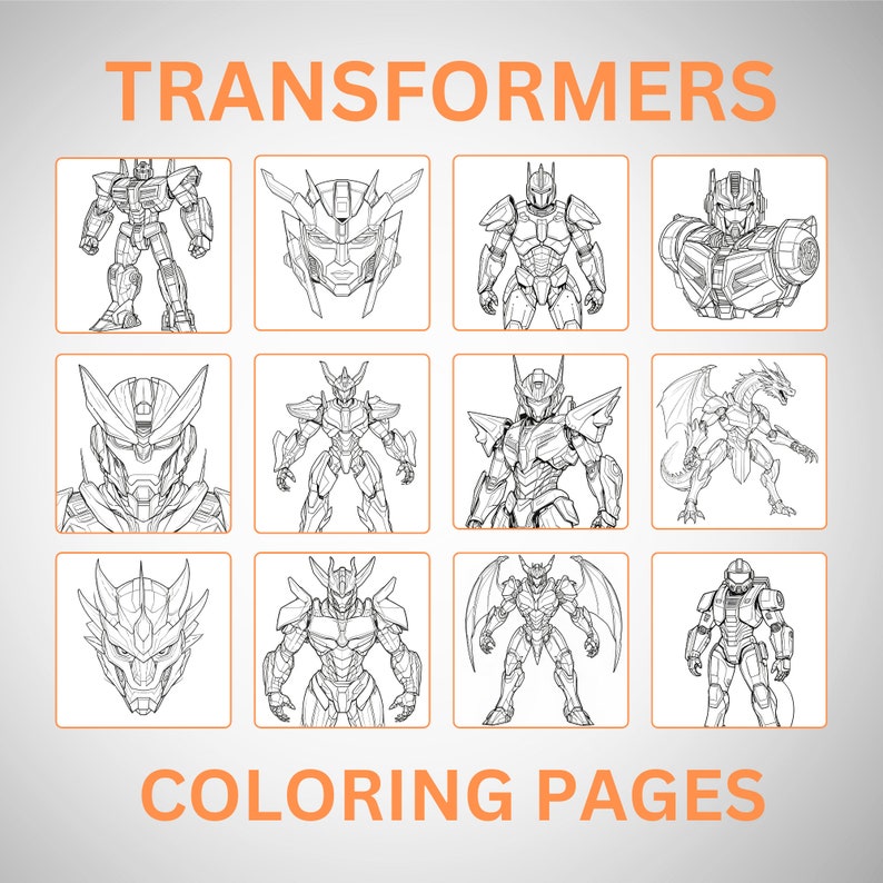 Transformers Coloring Pages for Kids - High-quality, Intricate ...