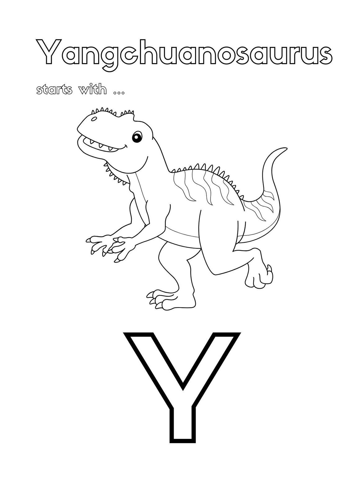 Dinosaur Alphabet Coloring Pages | ABC Coloring | Dino Alphabet | Dino ...