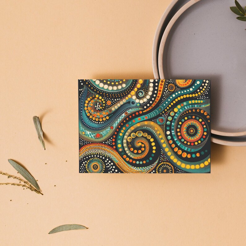 Vibrant Aboriginal-inspired Wall Art Digital Download Colorful ...