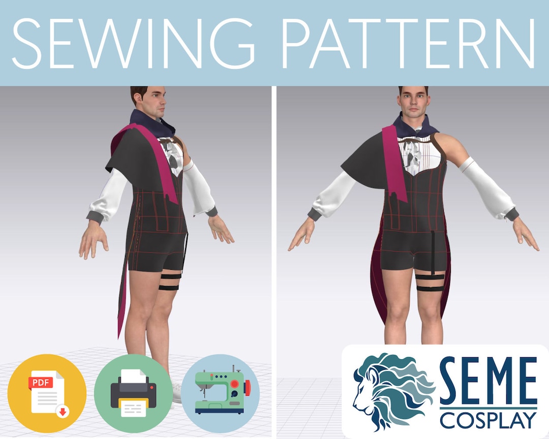 Lyney Genshin Impact Sewing Patterns - Etsy UK