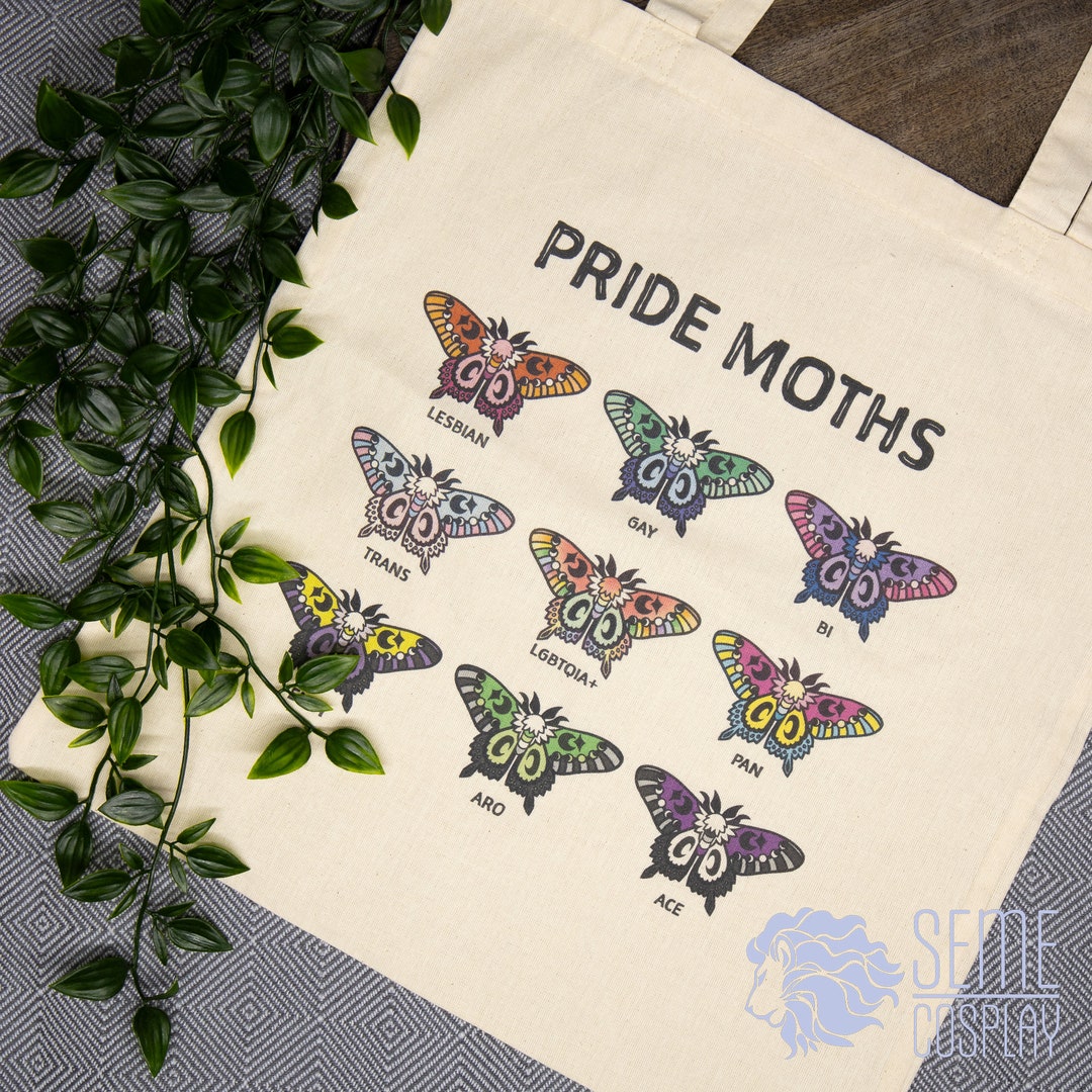 Pride Moth Totebag Overview Prideflag Moths Cotton Bag - Etsy