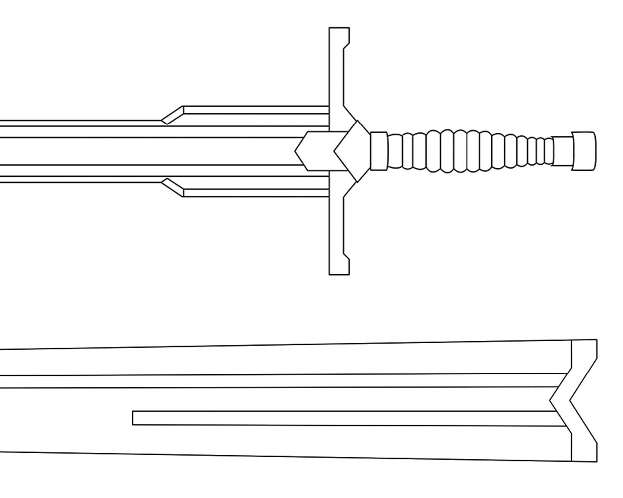 TDP Soren Cosplay Sword and Sheath Pattern Blueprint - Etsy