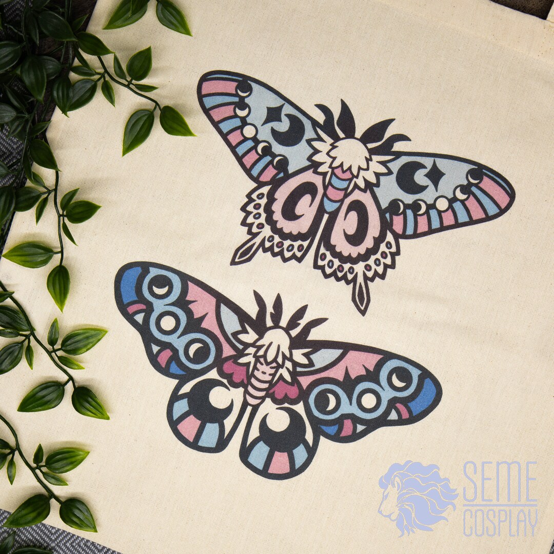 Pride Moth Totebag Trans Pride Flag Moths Cotton Bag - Etsy