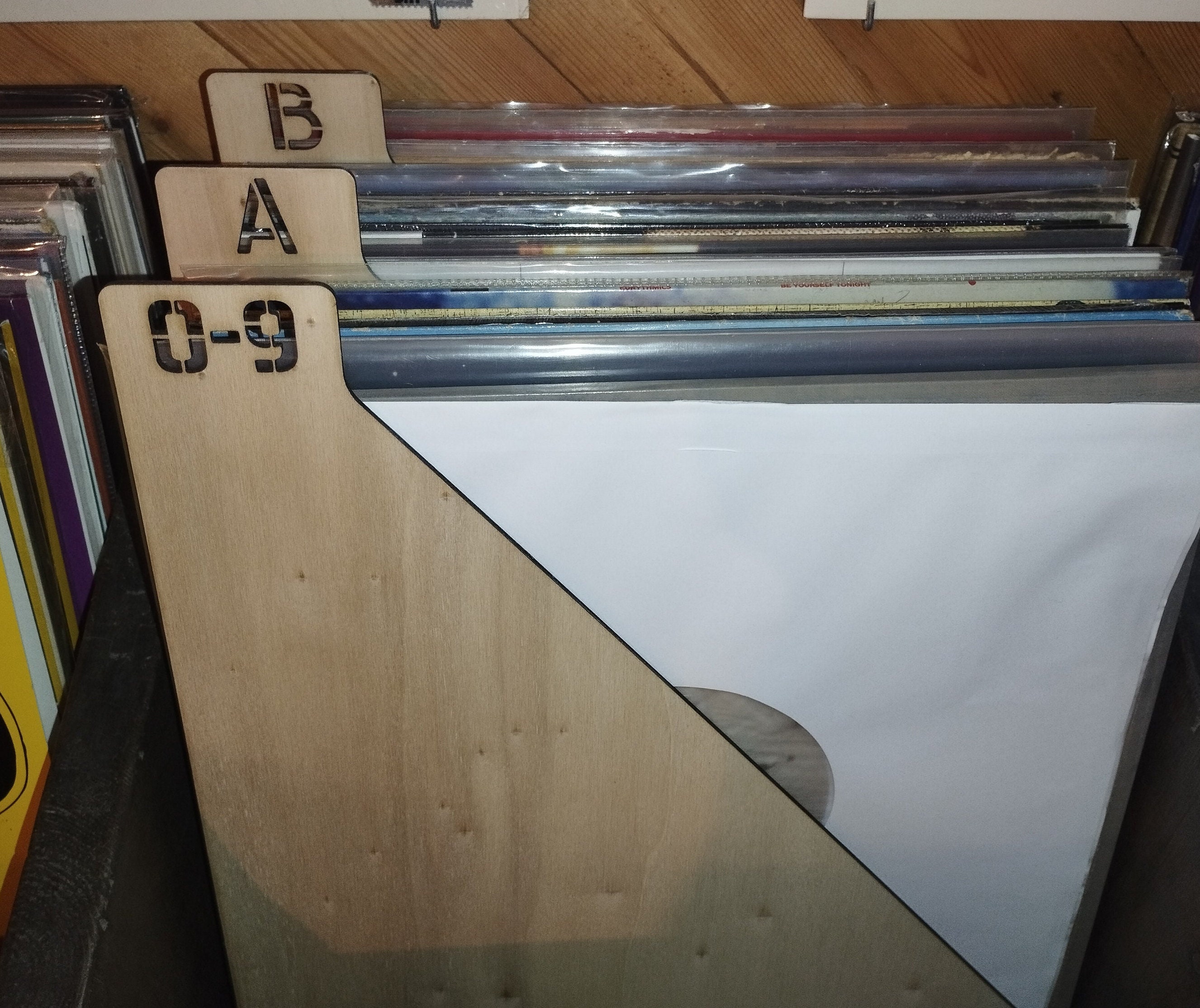 Dividers, Wooden Separators for Vinyl Record Collections alphabet / 33 ...