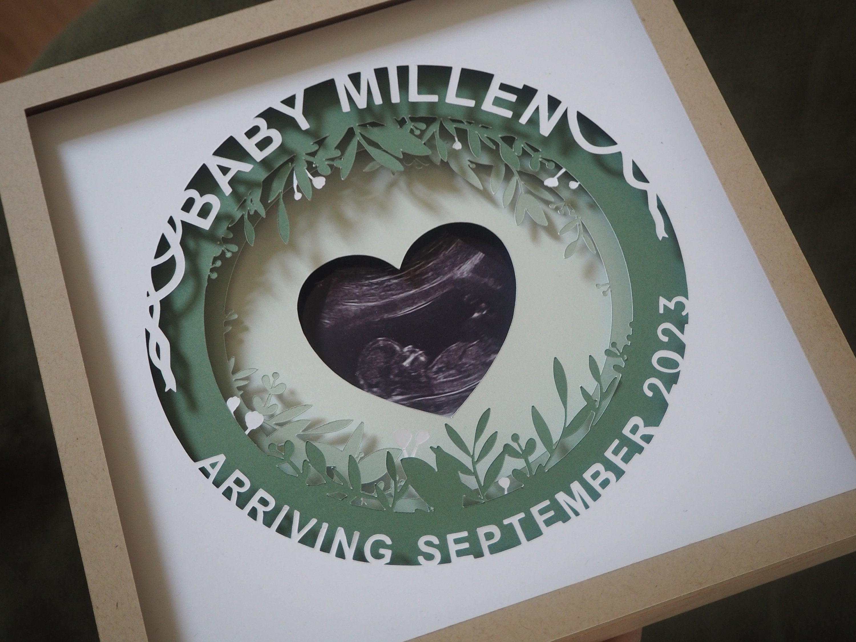 Baby Announcement | Baby Scan Photo Frame Template | Baby Ultrasound ...