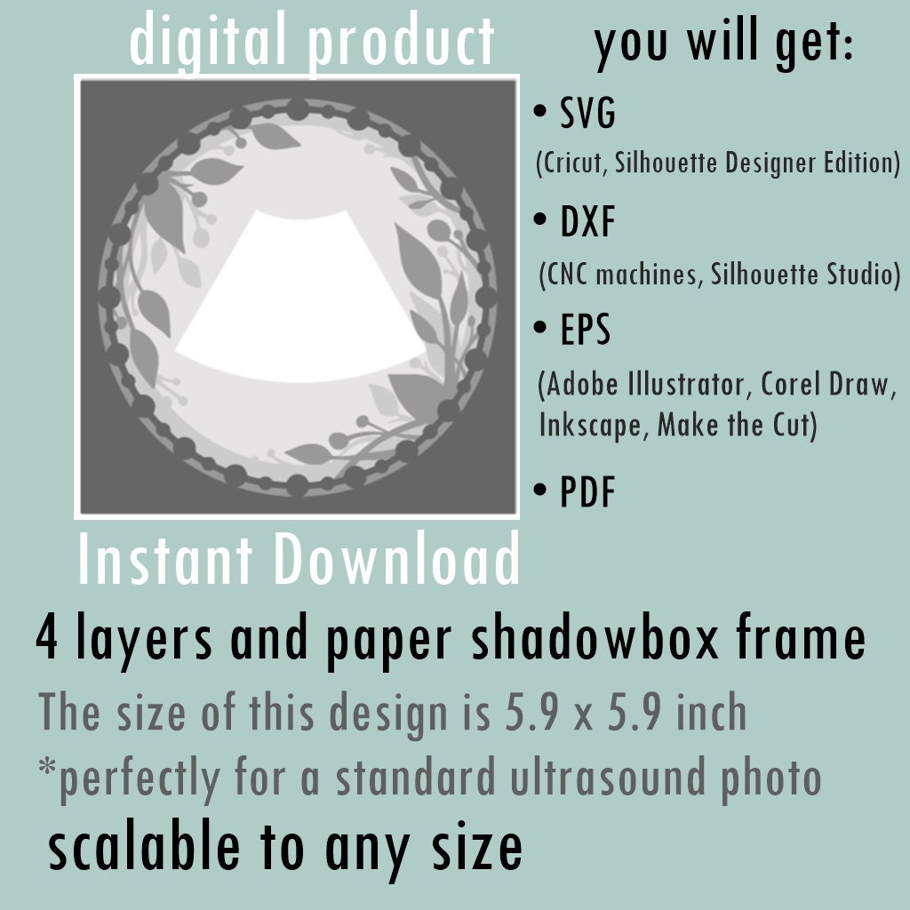 Baby Scan Photo Frame Template| Baby Ultrasound Picture Frame| Baby ...