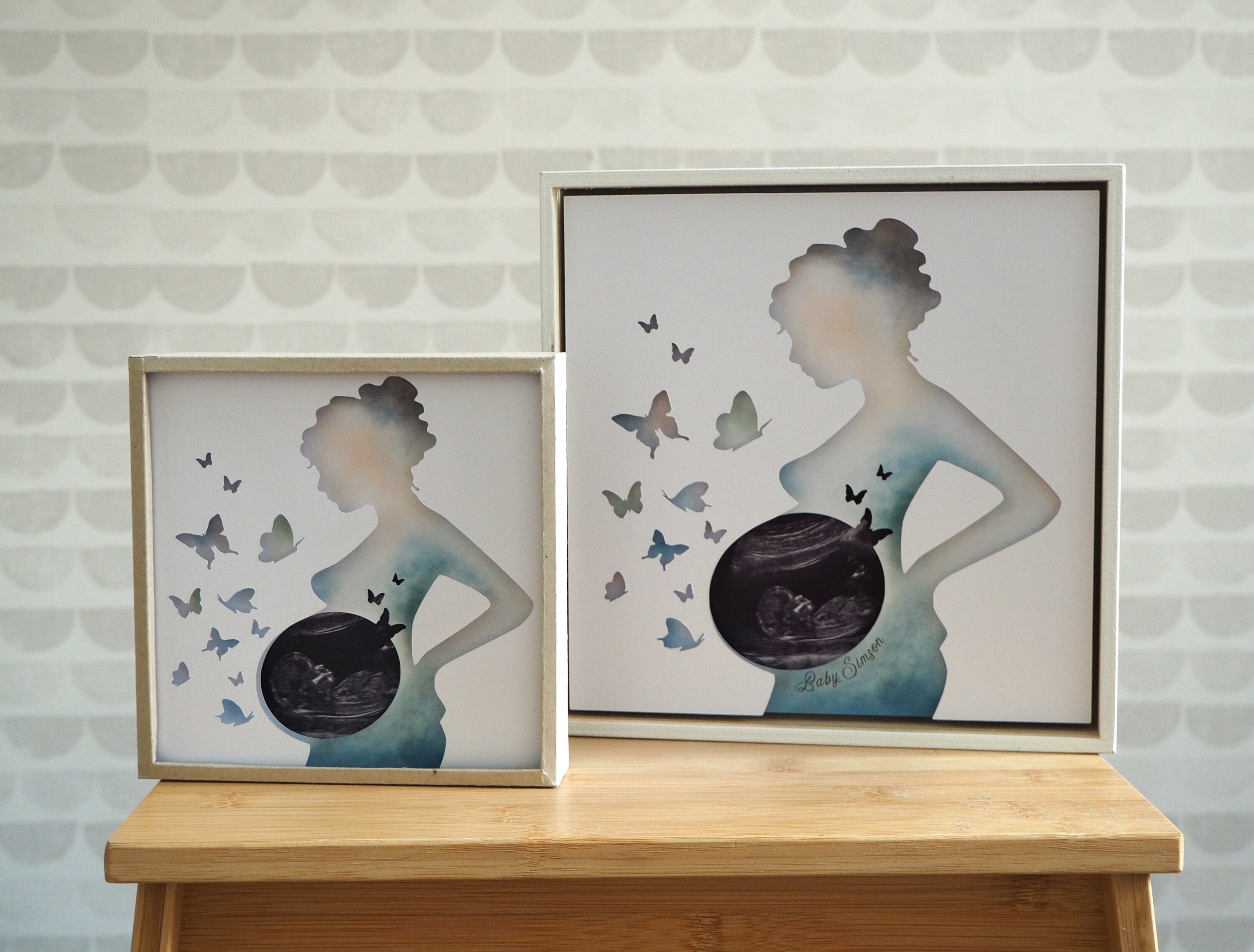 Baby Ultrasound Shadow Box | Ultrasound Picture Frame | 3D Baby Scan ...