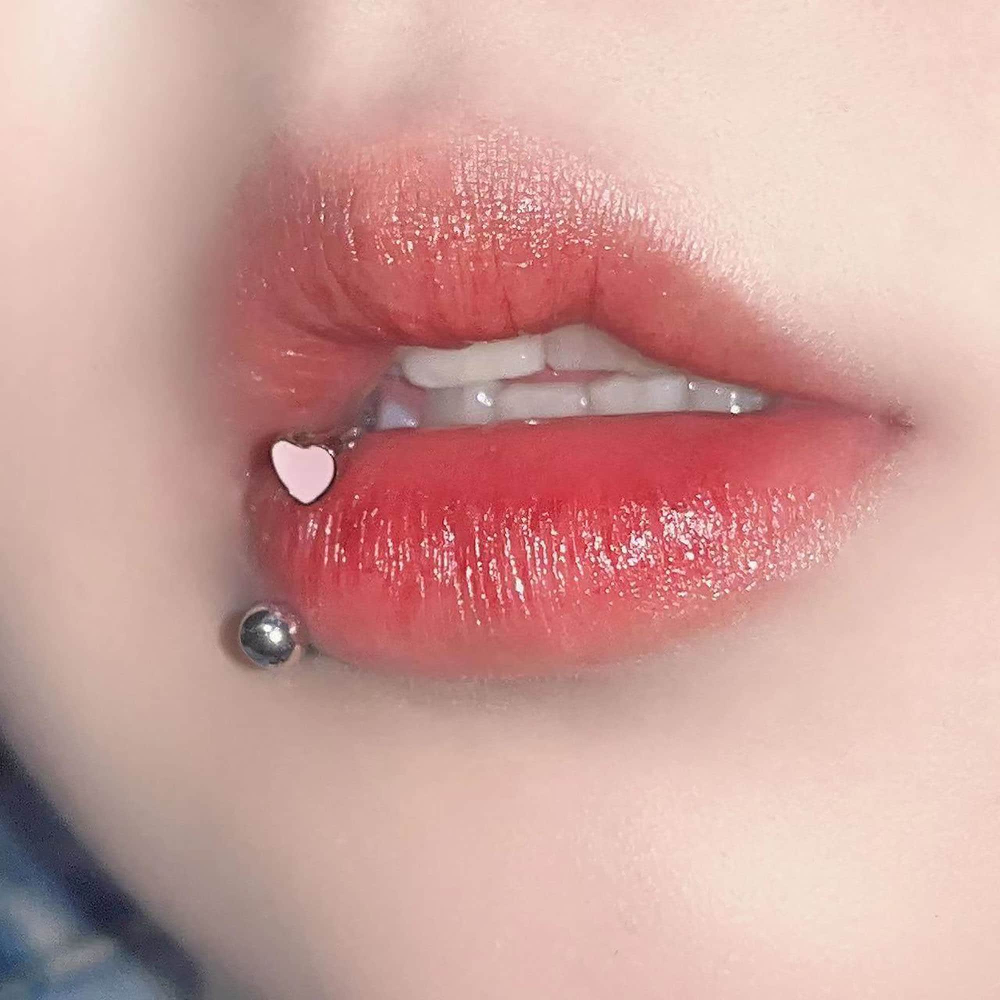 Horizontal Lip Piercing Scar