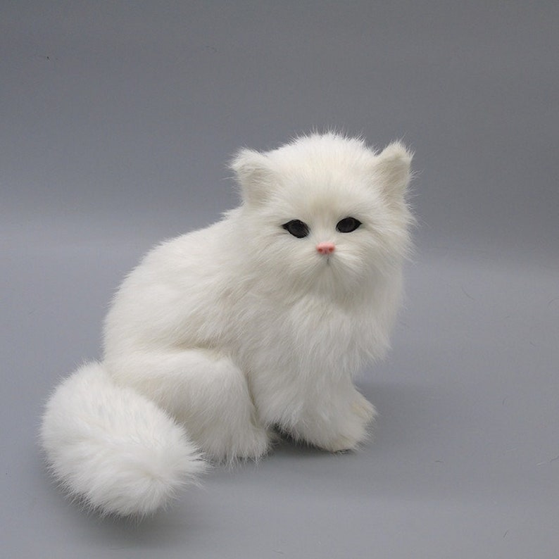 Realistic White Persian Cats Stuffed Toys Simulation Cat Dolls - Etsy
