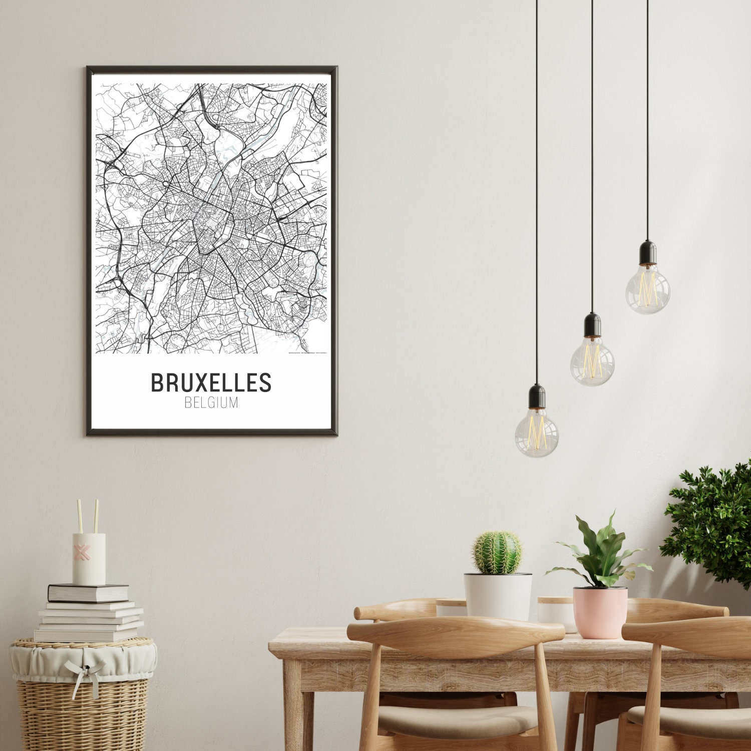 Bruxelles Map Bruxelles Map Prints Bruxelles City Print - Etsy