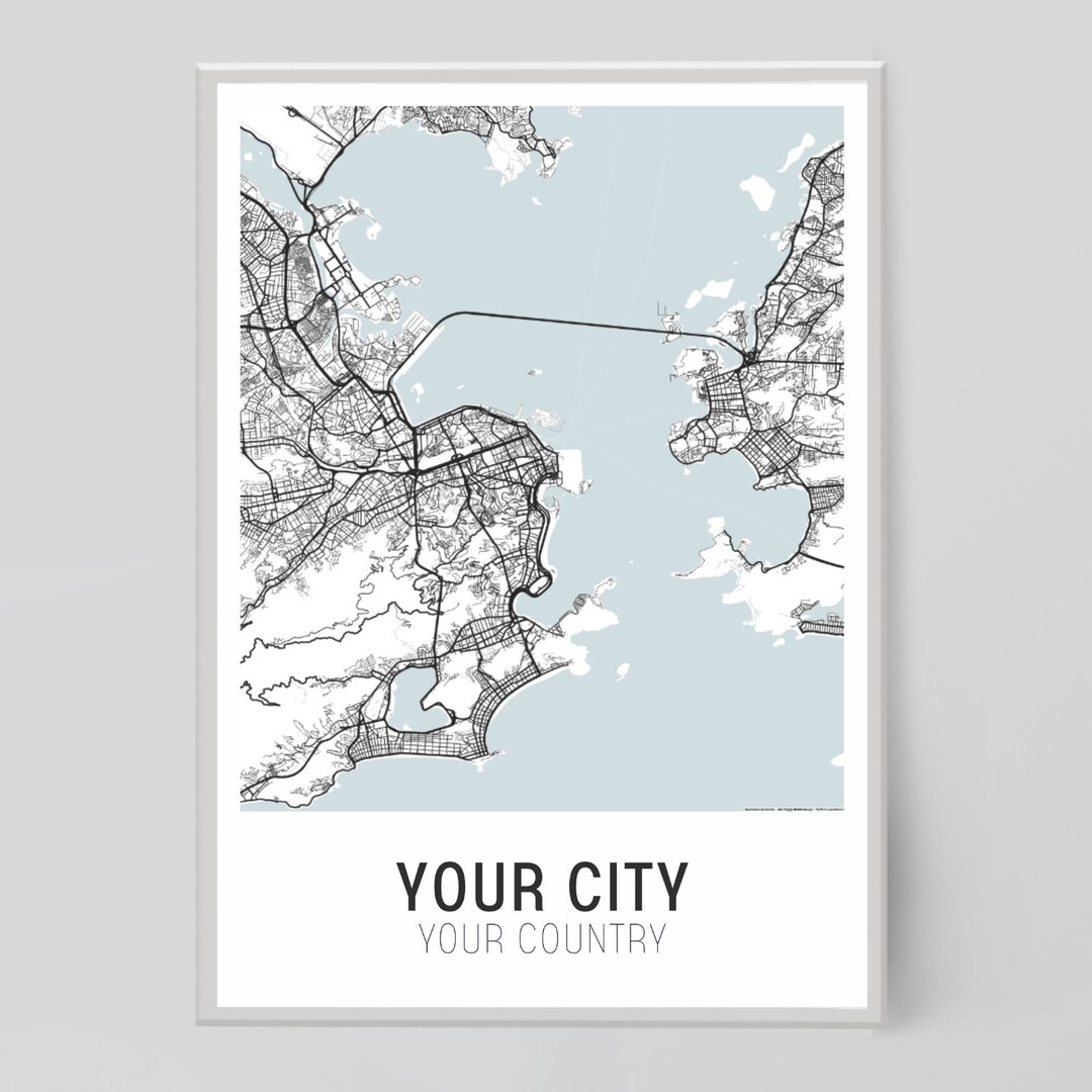 Custom Map Poster, Any City Map, Custom Map, Personalized Map, Custom ...