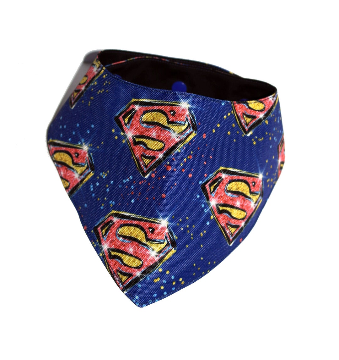 SUPERMAN Dog Bandana Waterproof Scarf Adjustable - Etsy