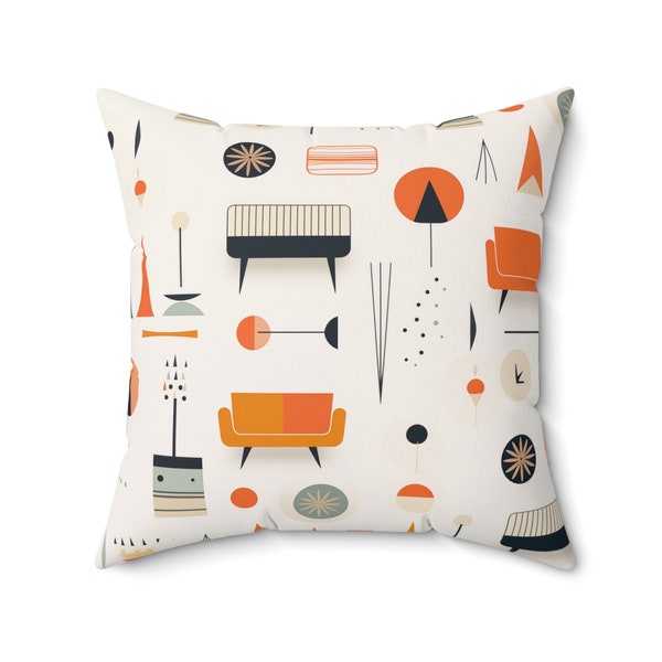 Midcentury Modern Throw Pillow - Etsy