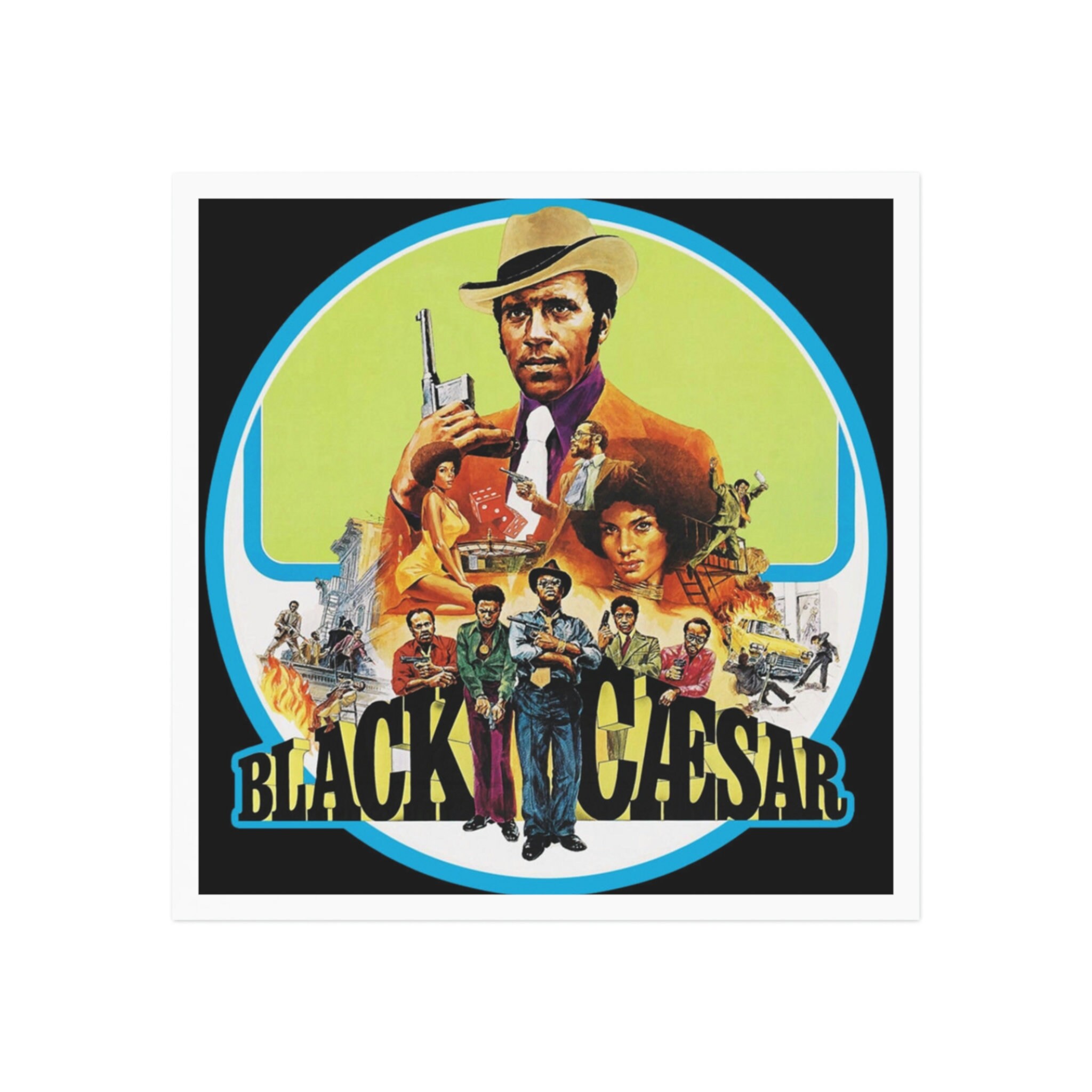 Actor Blaxploitation Movie 1970s Movie Black Ceaser 5x5 Square Magnet ...