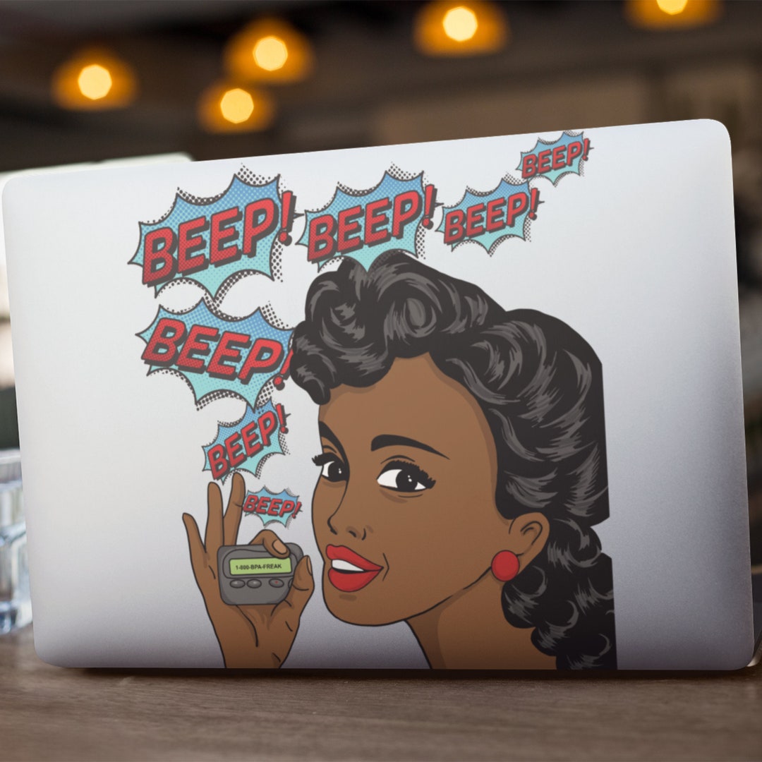 Funny Bumper Sicker MacBook Sticker MacBook Pro Sticker Pager Sticker Beeper Sticker Retro Style ...