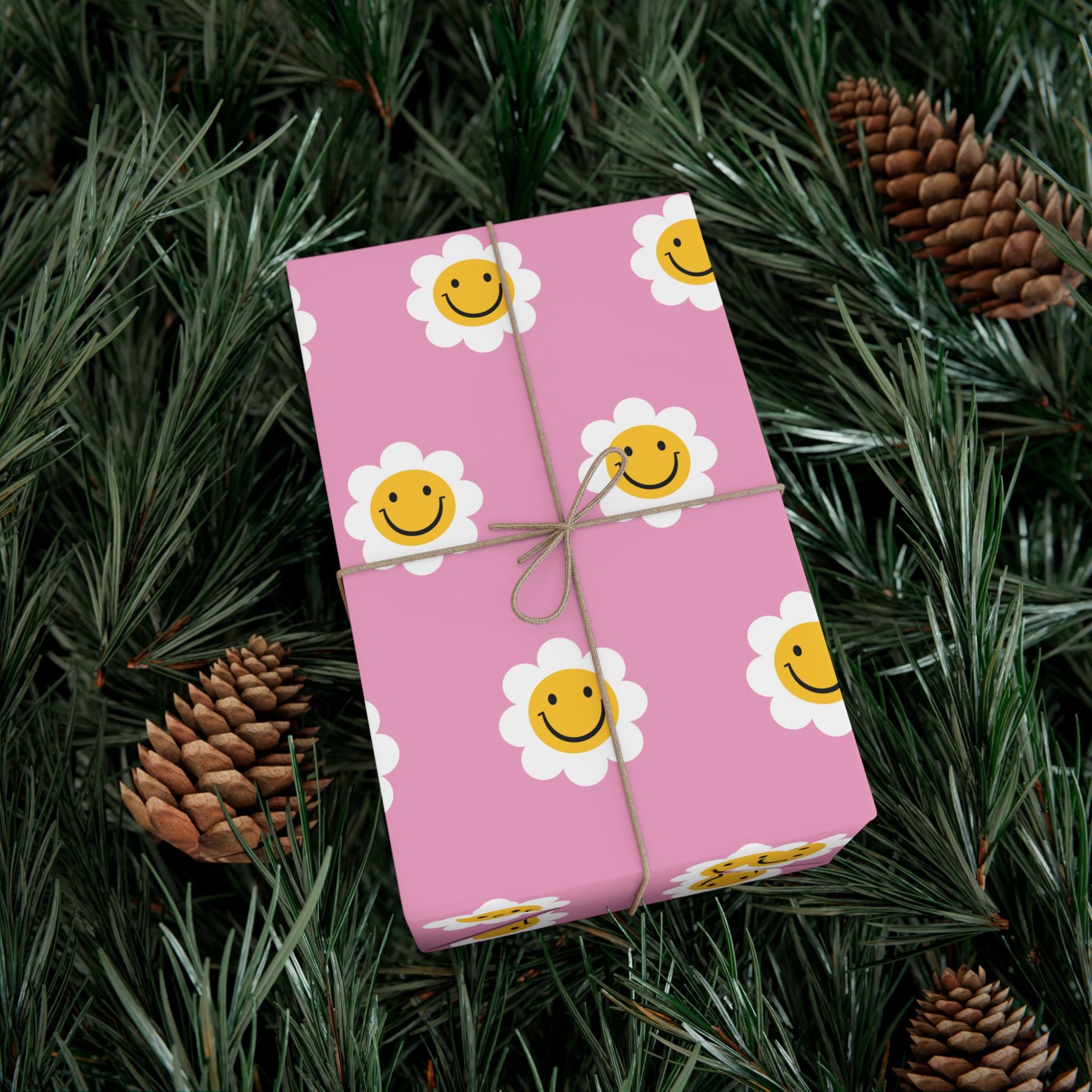 Smiley Face Retro Gift Wrap Papers 90s Style Wrapping Paper Retro ...
