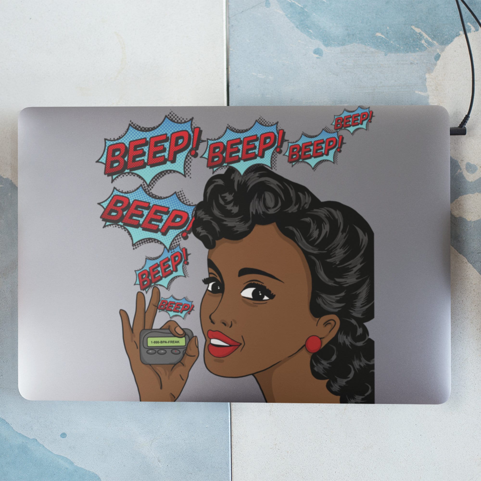 Funny Bumper Sicker MacBook Sticker MacBook Pro Sticker Pager Sticker Beeper Sticker Retro Style ...