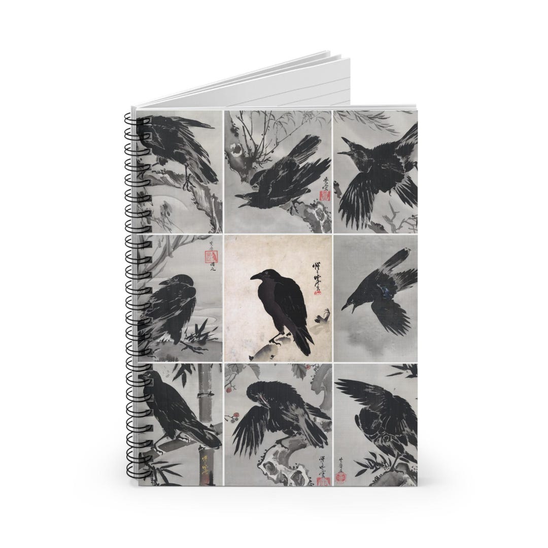Watanabe Crow Prints Spiral Notebook - Ruled Line - Etsy