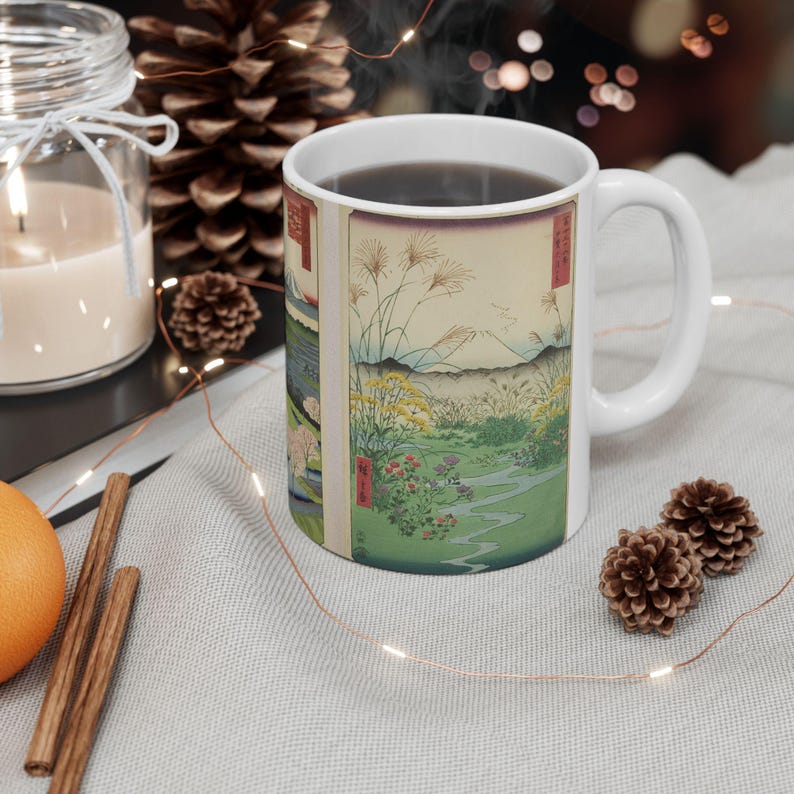 Mt. Fuji Japanese Art Mug Ukiyo-e Ceramic Coffee Cup, Tea Lover Gift ...