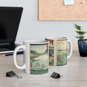Mt. Fuji Japanese Art Mug Ukiyo-e Ceramic Coffee Cup, Tea Lover Gift ...