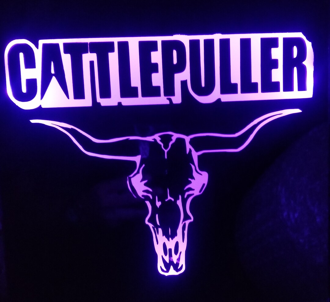 Cattlepuller Etched Lighted Mirror - Etsy