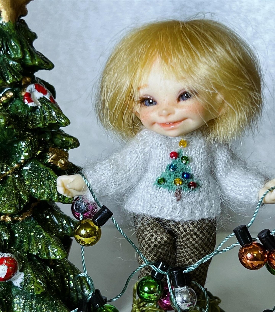Micro Knit Miniature Sweater for Realpuki Doll Fairyland Christmas New ...