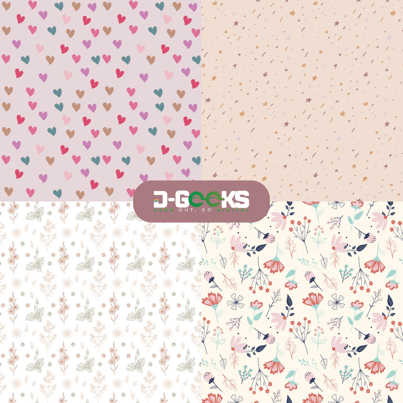 Explore Whimsy With Our Random Pastel Color Palette Digital Paper ...