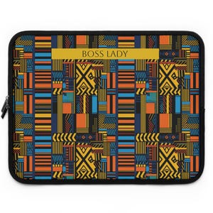 Custom Ethnic Laptop Case | Mud Cloth Laptop Sleeve Personalized ...