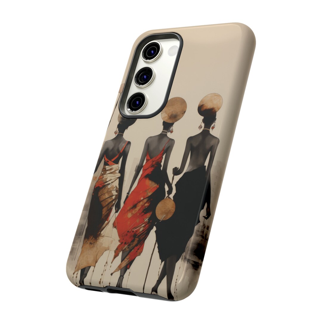 Afrocentric Artsy Black Woman Warriors Phone Case Modern African Art ...