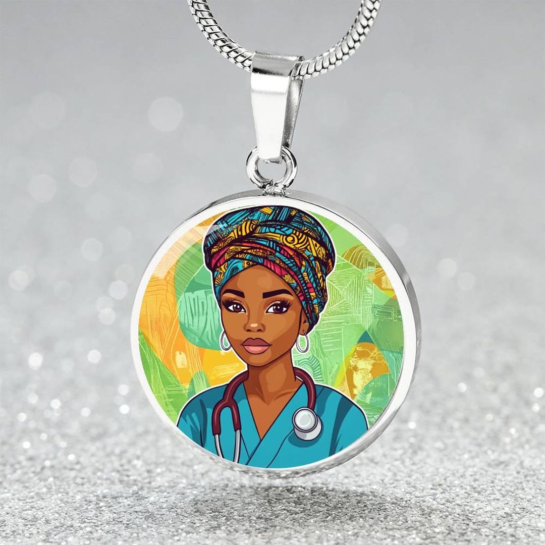 Engraved Stethoscope Pendant Necklace 4 Black Woman | Custom Jewelry 4 ...