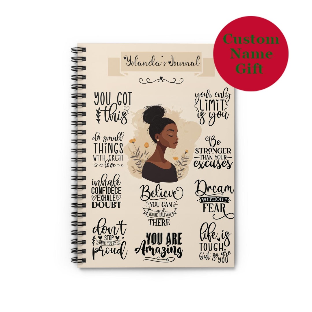 Personalized Black Woman Affirmations Journal Gift 4 Daughter| African ...