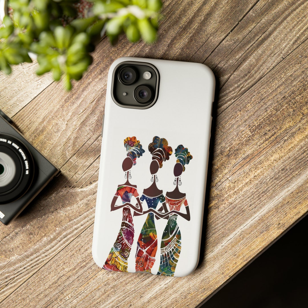 Modern African Art Black Woman Phone Case | Afrocentric Ethnic Gift 4 ...