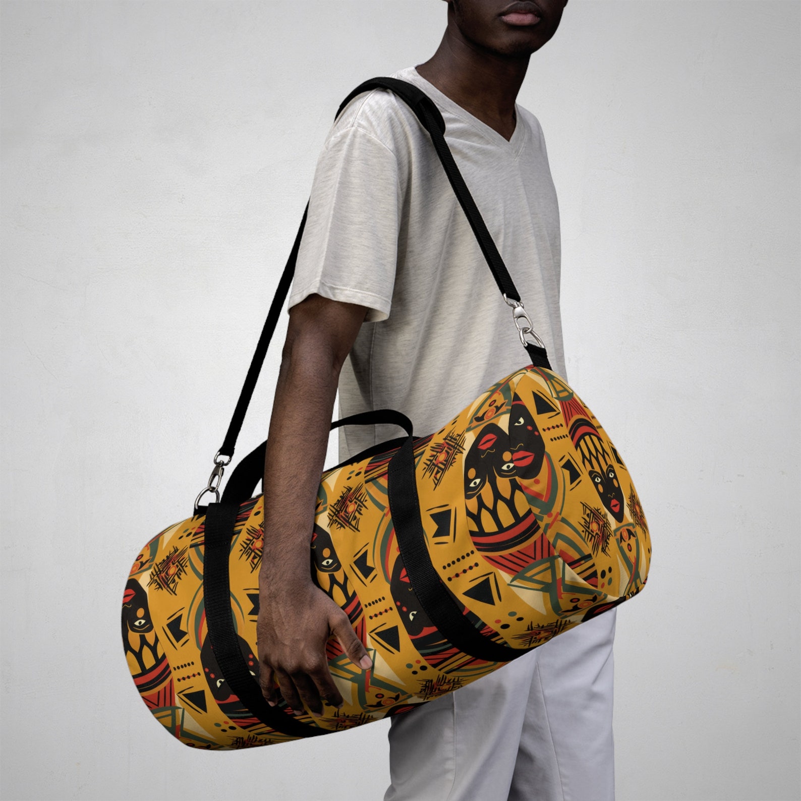 Modern African American Travel Duffle Bag| Modern African Print Bag ...