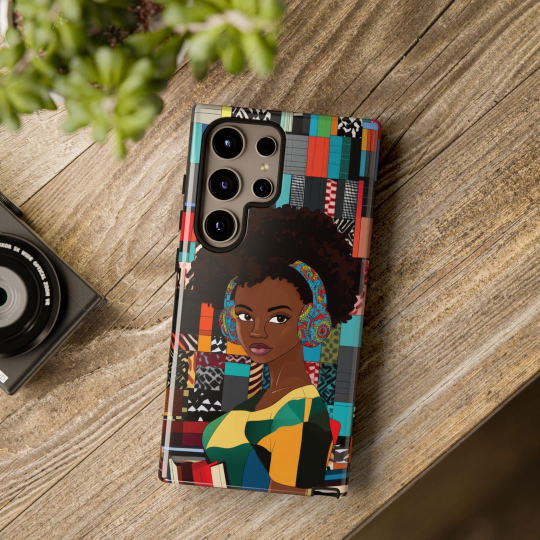 Bookish Black Woman Collage Phone Case iPhone 16, Samsung S24, Pixel 8 ...
