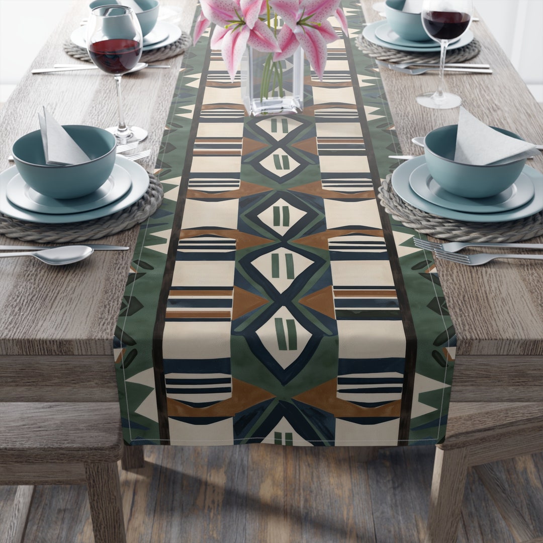 Mudcloth Ethnic Table Linen Decor | Gift for Black Mom | Afrocentric ...