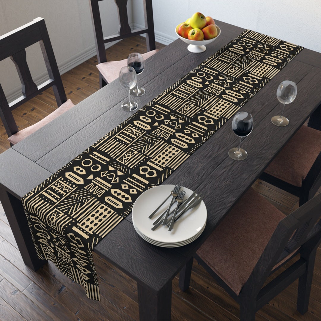Mud Cloth Table Runner Décor Boho Table Linen Ethnic Housewarming Gift ...