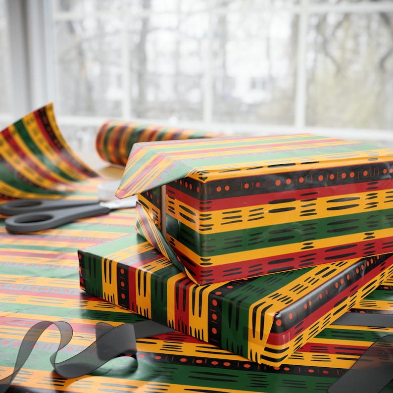 Colorful Modern African Print Wrapping Paper Ethnic Ankara Wrapping ...