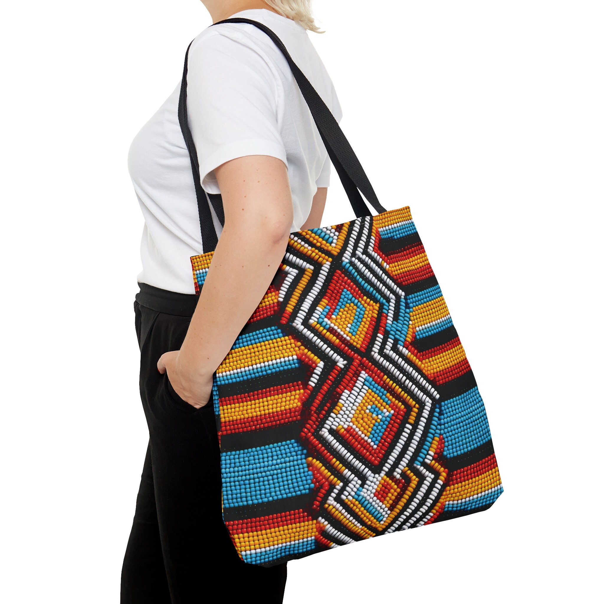 African Beadwork Inspired Tote Bag| Gift 4 Black Mom| Afrocentric ...
