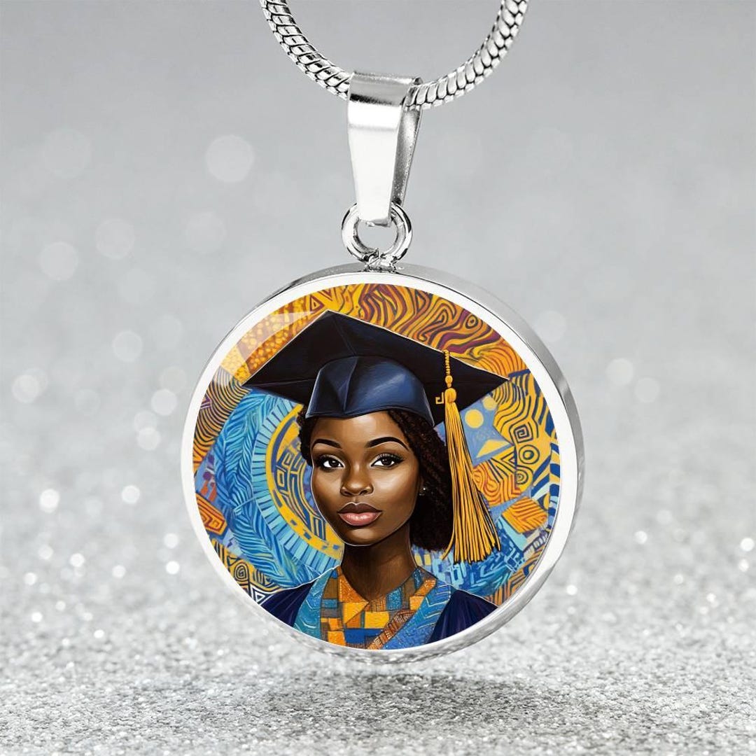 Black Woman Graduation Jewelry for Her | Engraved African American ...