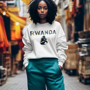 Rwanda Gorilla Shirt for Trip to Rwanda Sweatshirt for Rwanda Travel ...