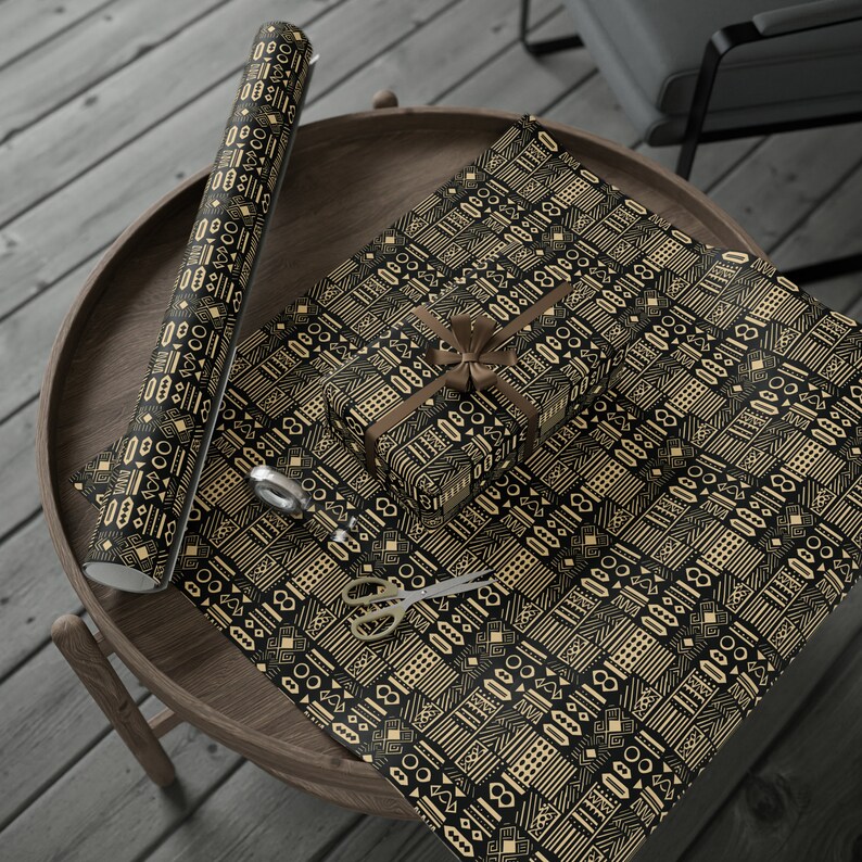 African Print Wrapping Paper| Ethnic Mud Cloth Wrapping Paper| African ...