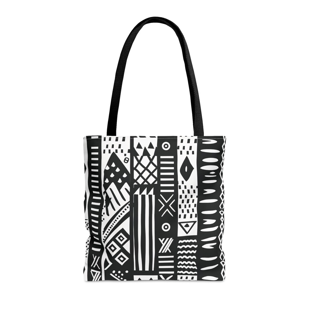Black Woman Shopping Tote Bag| African American Gifts| Mud Cloth Tote ...